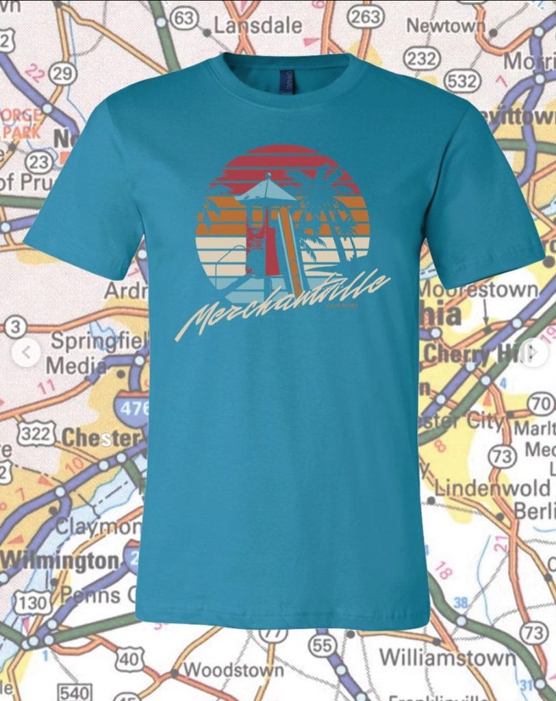 Retro Merchantville NJ T-shirt - Bad Vibes Mostly